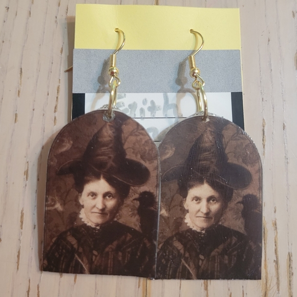 Hand Crafted | Jewelry | Bewitching Witch Dangle Earrings Handmade ...